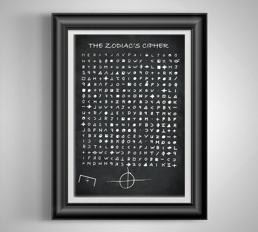 Cryptographer Gift Zodiac Killer Poster Serial Killer Decor Cipher ...