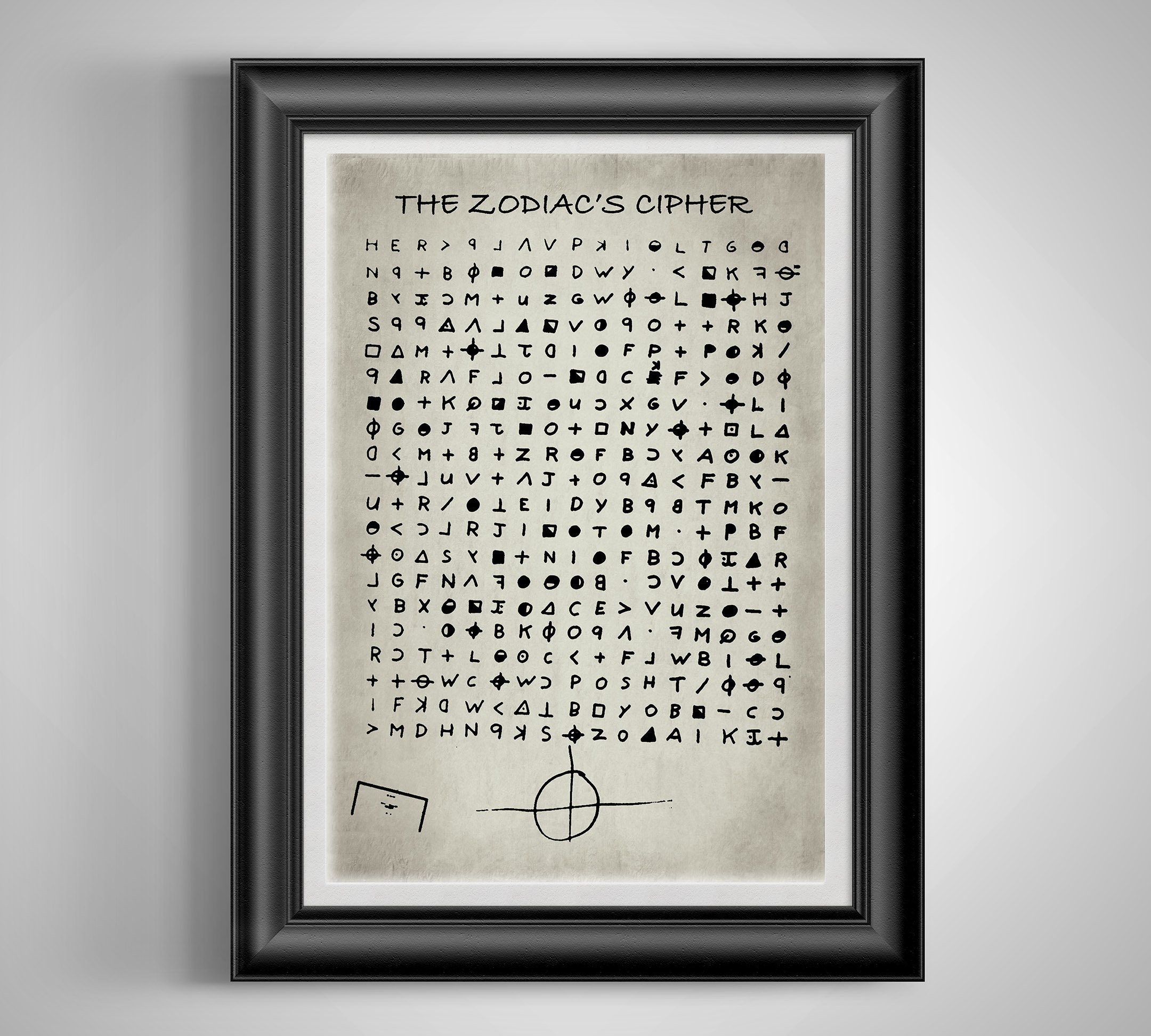 Cryptographer Gift Zodiac Killer Poster Serial Killer Decor Cipher ...