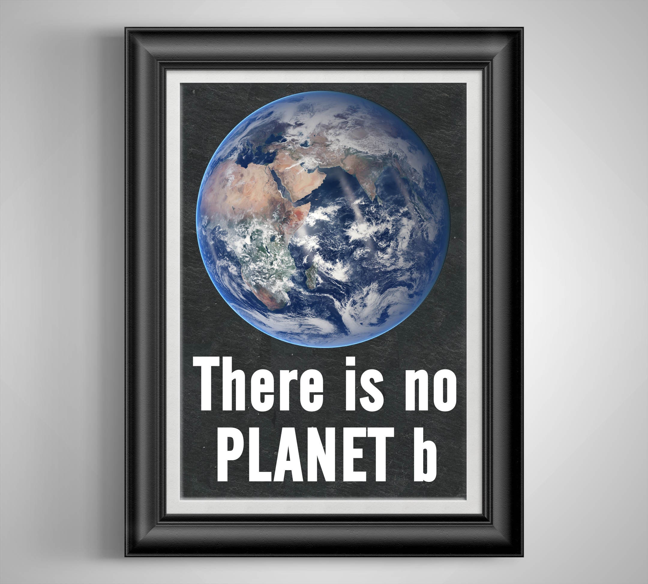 There is No Planet B Protest Poster Save Ocean Earth Political Art ...