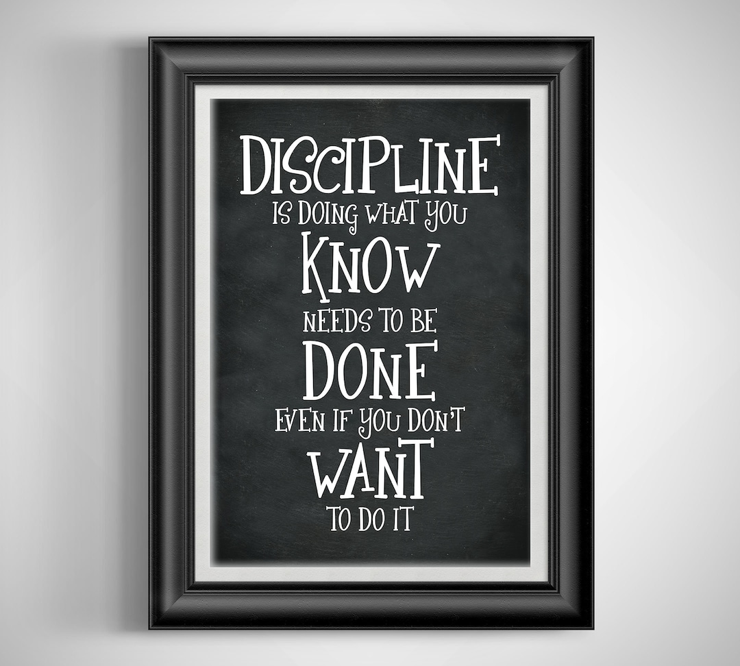 Motivational Discipline Quote Gym Poster: Inspiring Poster for Workout ...