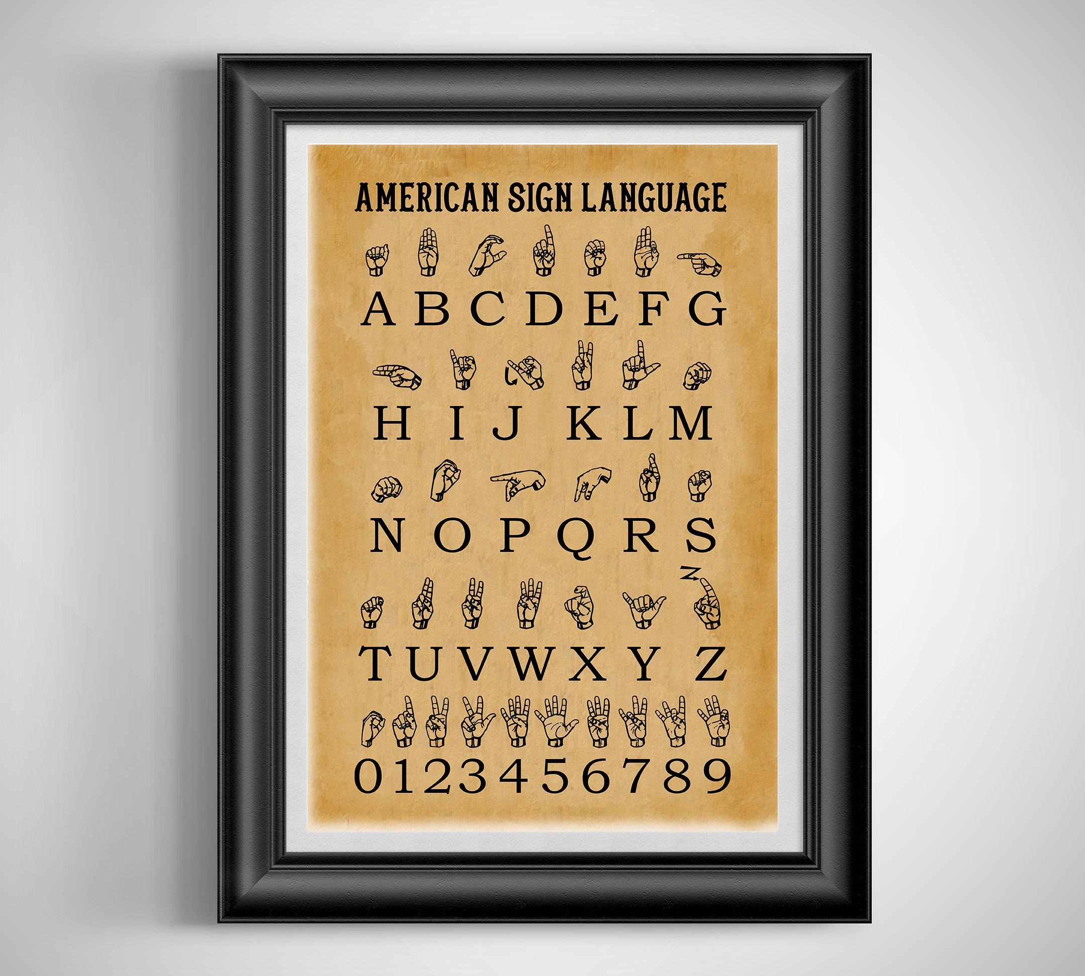 ASL Alphabet Chart American Sign Language Teacher Resource Classroom ...