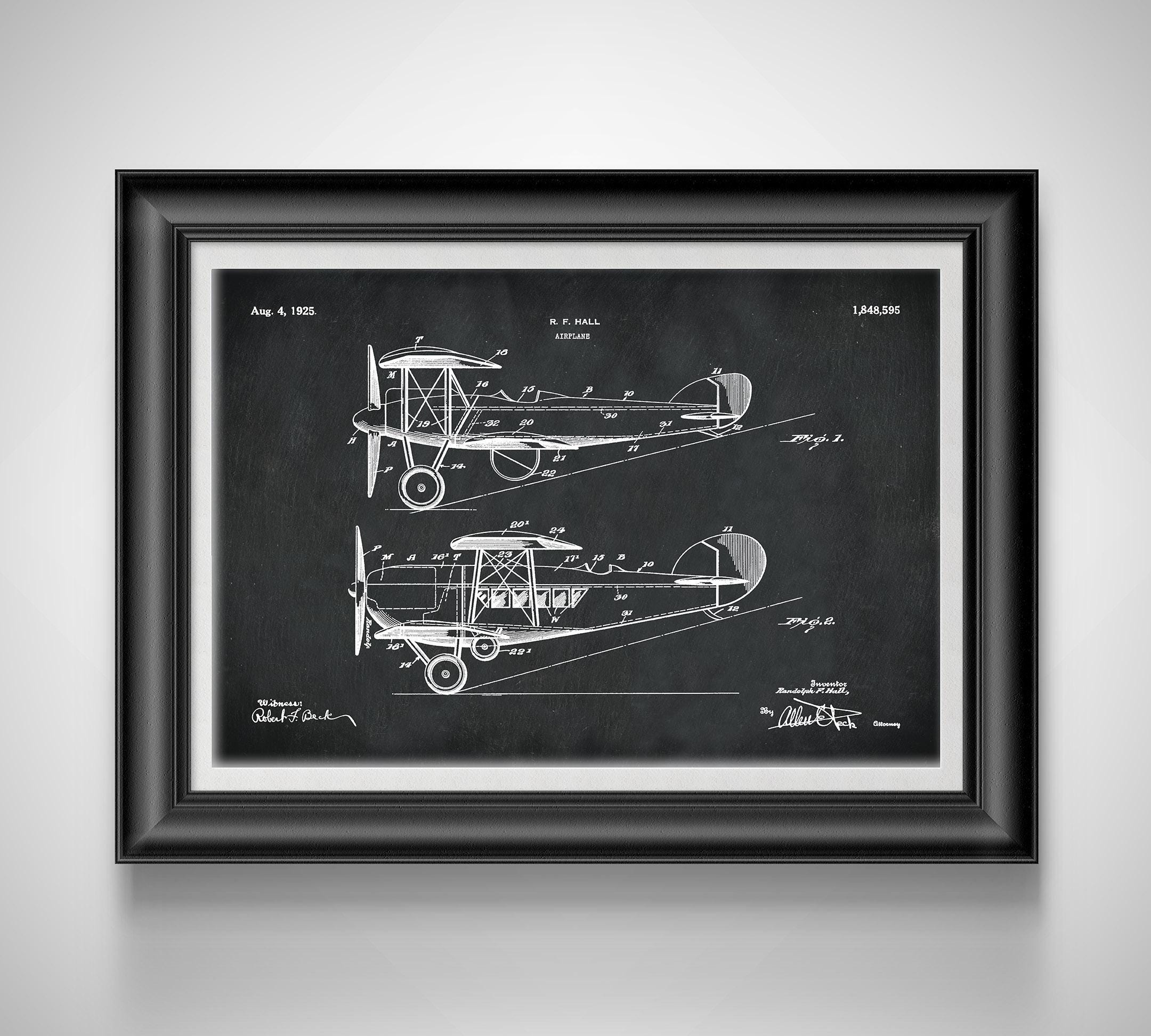Vintage 1925 Airplane Poster: Aviation Wall Art, Aircraft Print ...