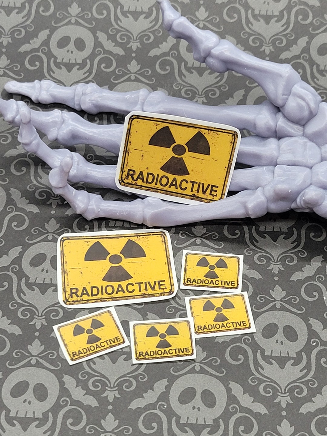 Miniature Radioactive Sign Sticker Pack - Etsy