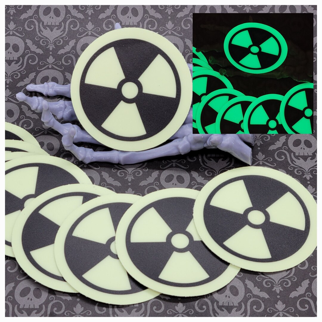2.5 Inch Circle Glow in the Dark Radioactive Vinyl Sticker Decal B - Etsy