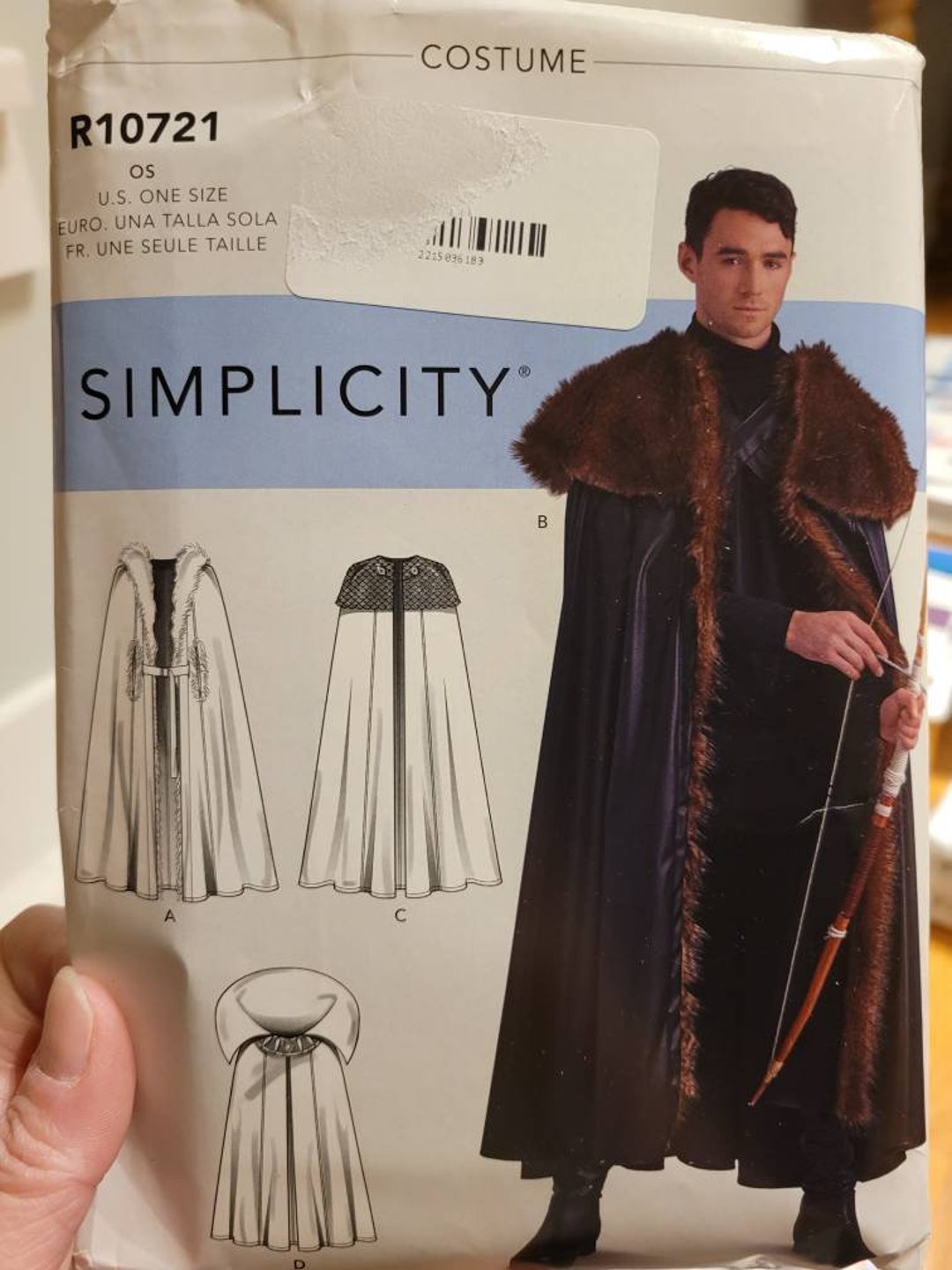 Simplicity Sewing Pattern New Uncut Adult Costume Pattern Cape One Size ...