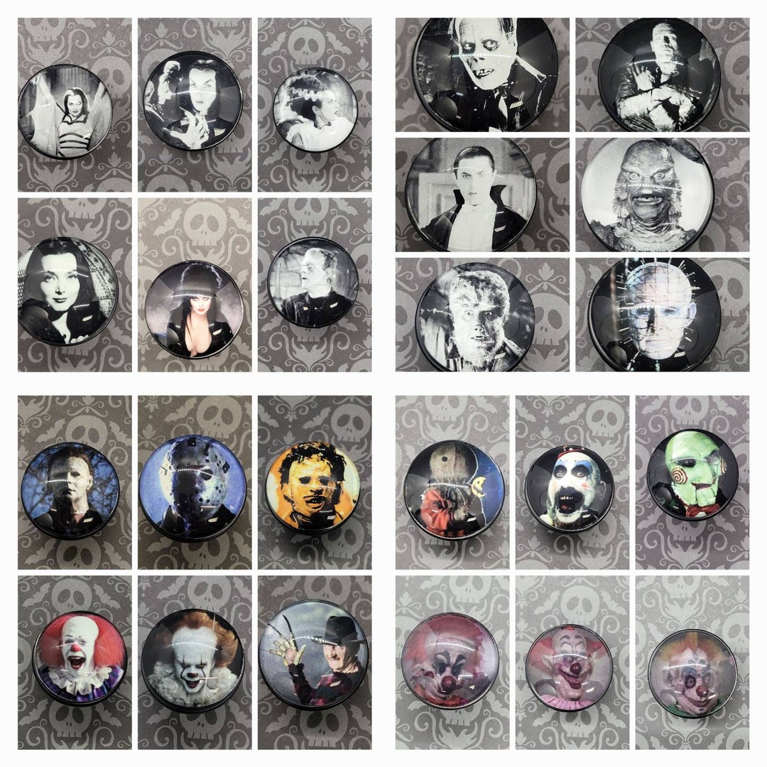 Horror Character Glass Dome Drawer Pull: Spooky Goth Home Decor - Etsy