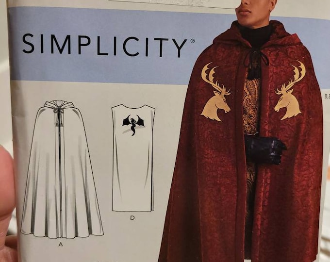 Simplicity Sewing Pattern New Uncut Adult Costume Pattern Cape One Size ...