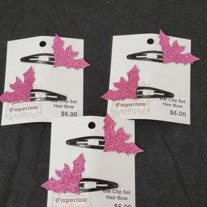 Little Bats Handmade Hair Clip Sets Spooky Halloween Flying Fox Kids ...