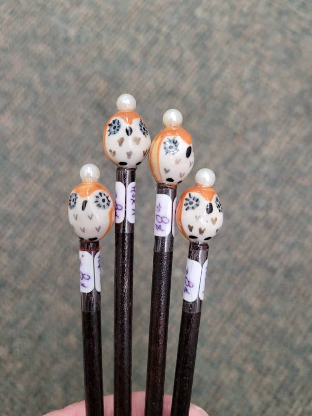 Ceramic Owl Hair Stick Hairstick - Etsy
