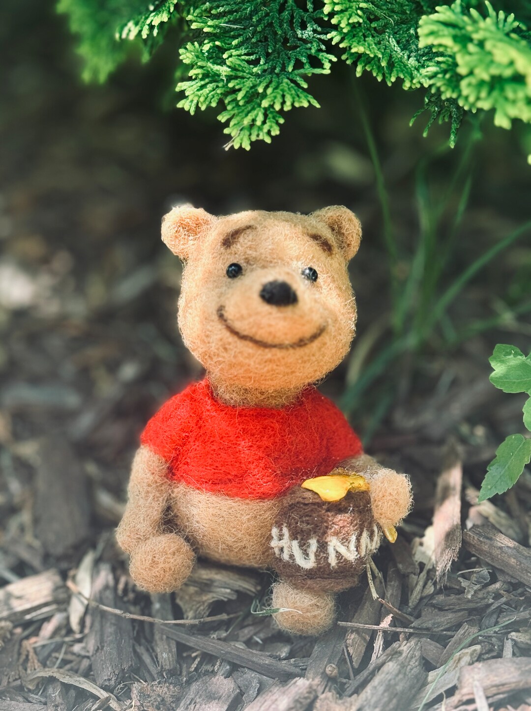 Pooh Bear Wool Sculpture / Needle Felt/ Art Doll - Etsy