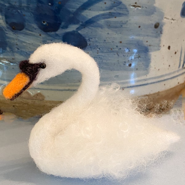 Needle Felted Swan - Etsy
