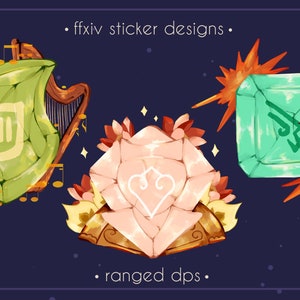 Final Fantasy XIV Job Stone Vinyl Stickers - FFXIV, FF14, MMO, Online ...