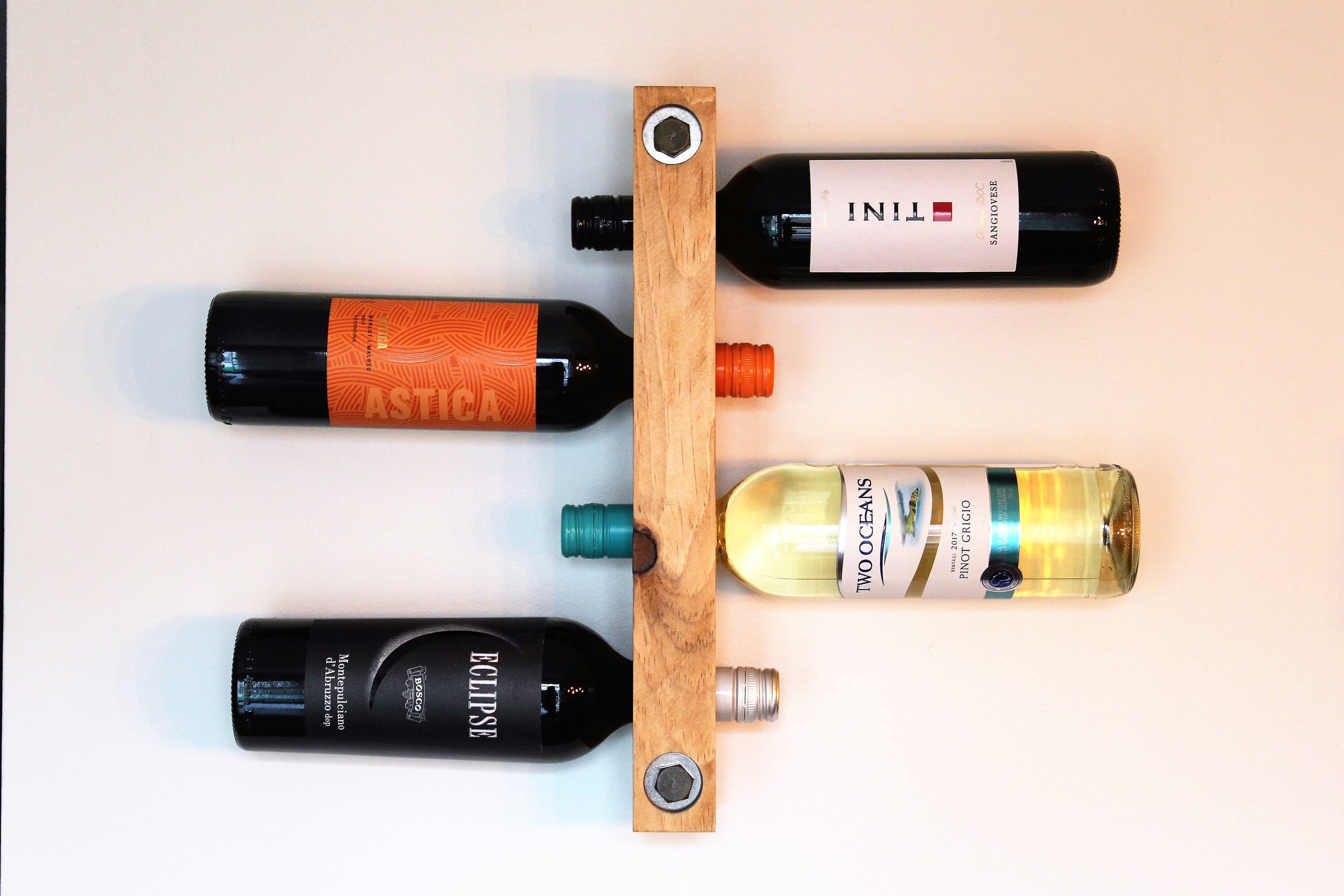 Wine Rack 4 Bottle Holder Wine Rack Wood Wine Rack Wall | Etsy