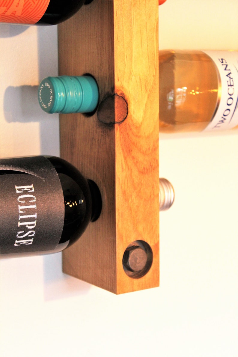Wine Rack 4 Bottle Holder Wine Rack Wood Wine Rack Wall - Etsy
