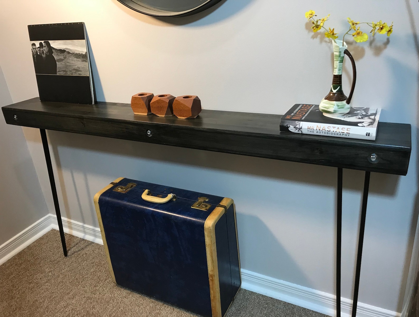 Narrow Console Table Narrow Hallway Table With Hairpin Legs - Etsy Canada