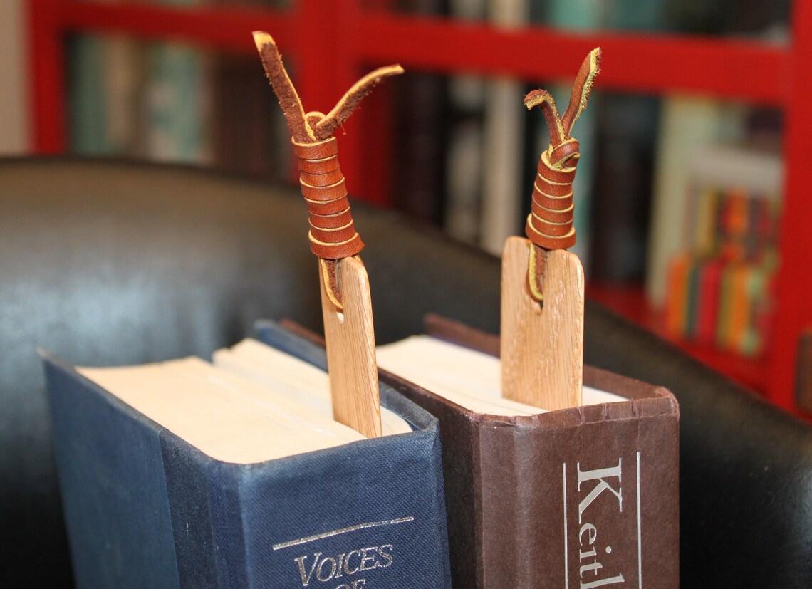 Oak Bookmarks Wooden Bookmark Book Accessories SET OF - Etsy