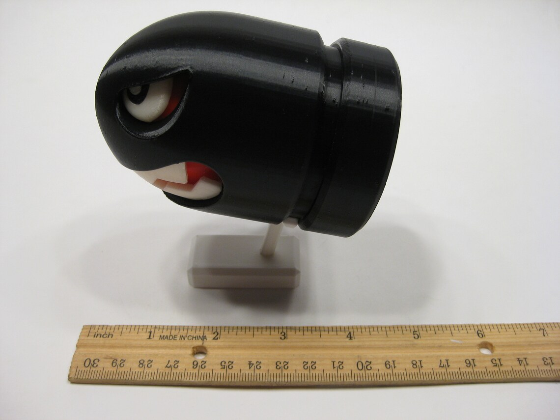 3d printed Bullet Bill with stand Also doubles as a hidden | Etsy