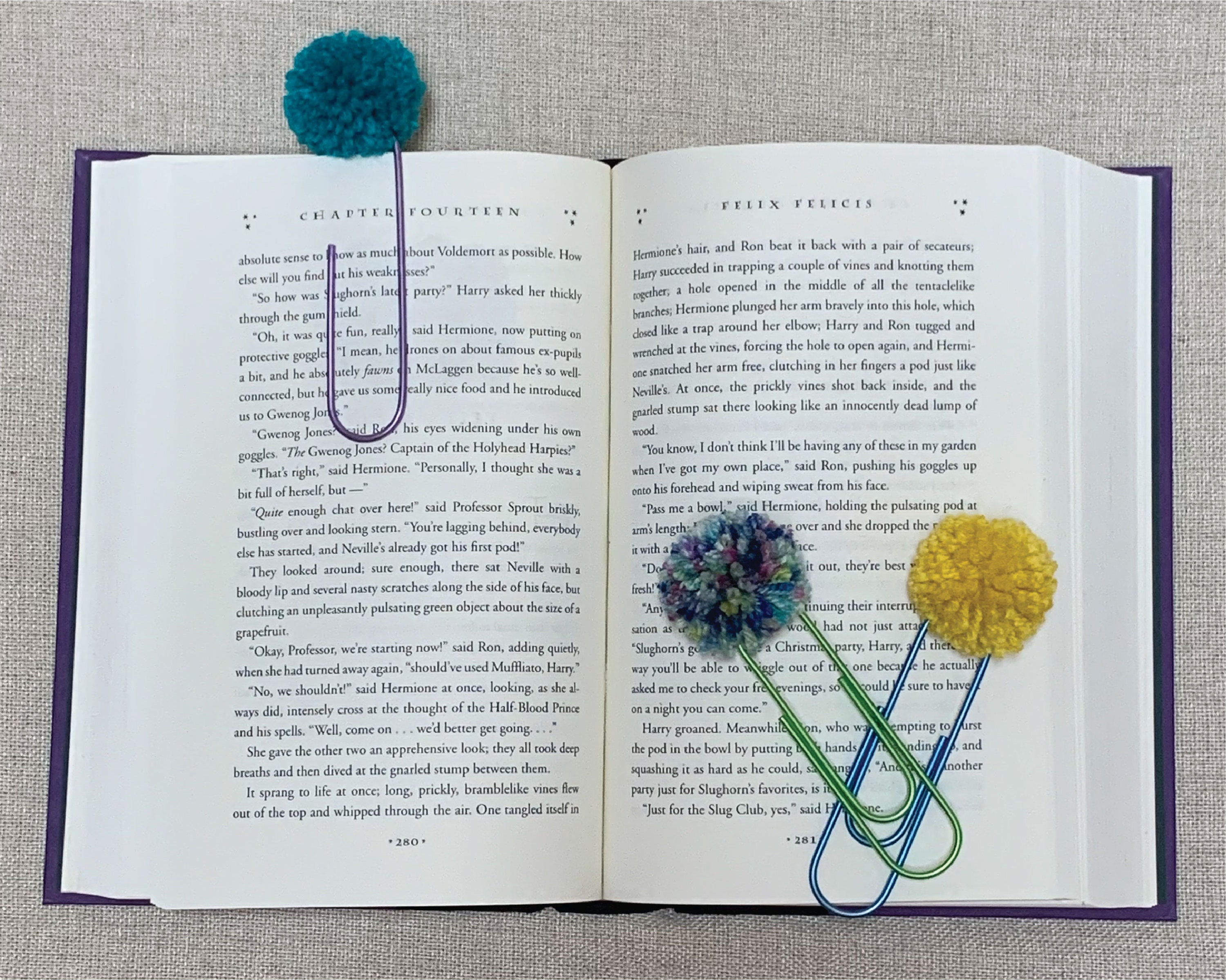 Sunshine Daydream Pom Pom Bookmark Set-reading Accessories-planner ...