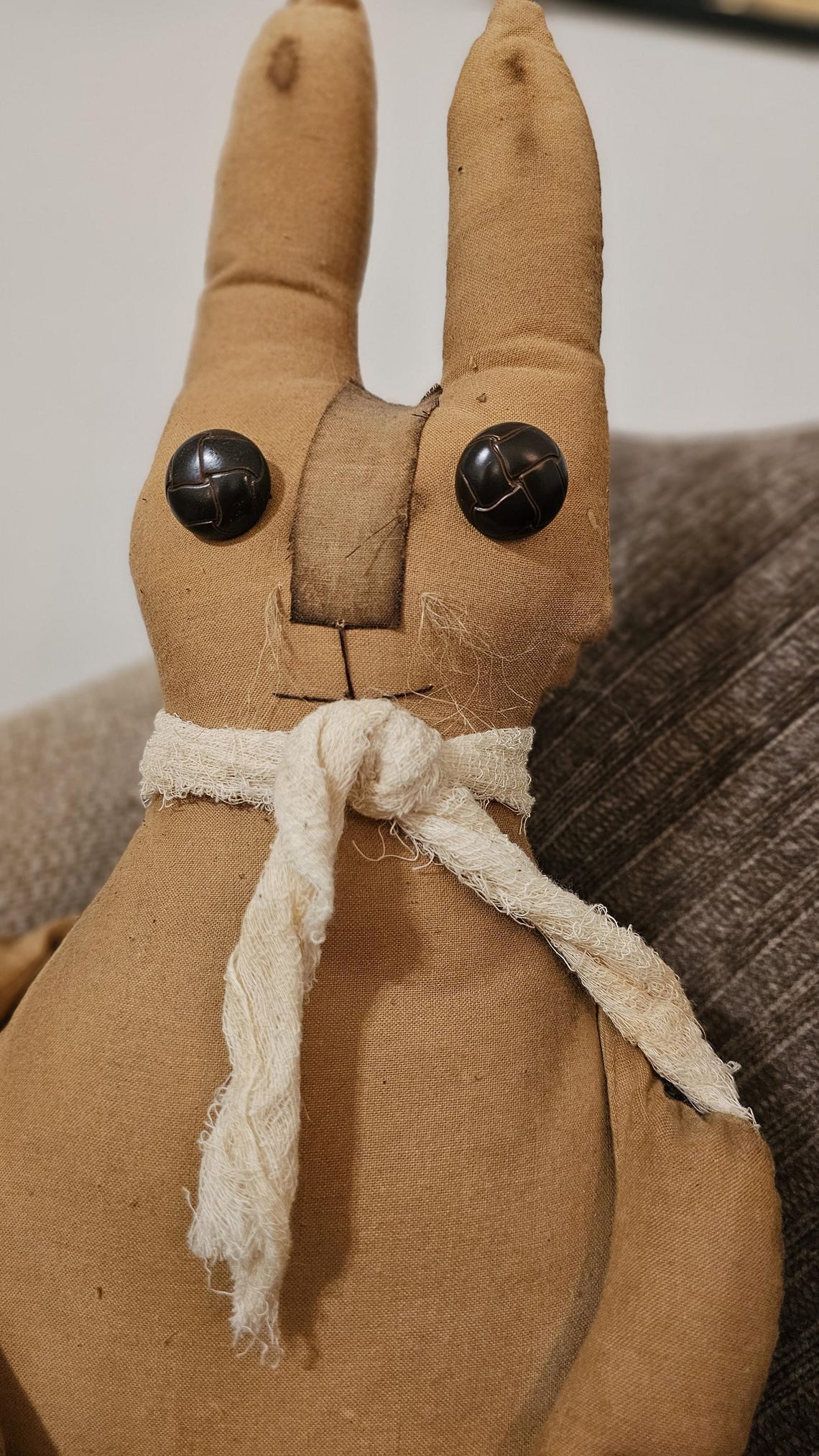 Handmade Primitive Antique Cloth Rabbit Rag Doll - Fynnick - Etsy