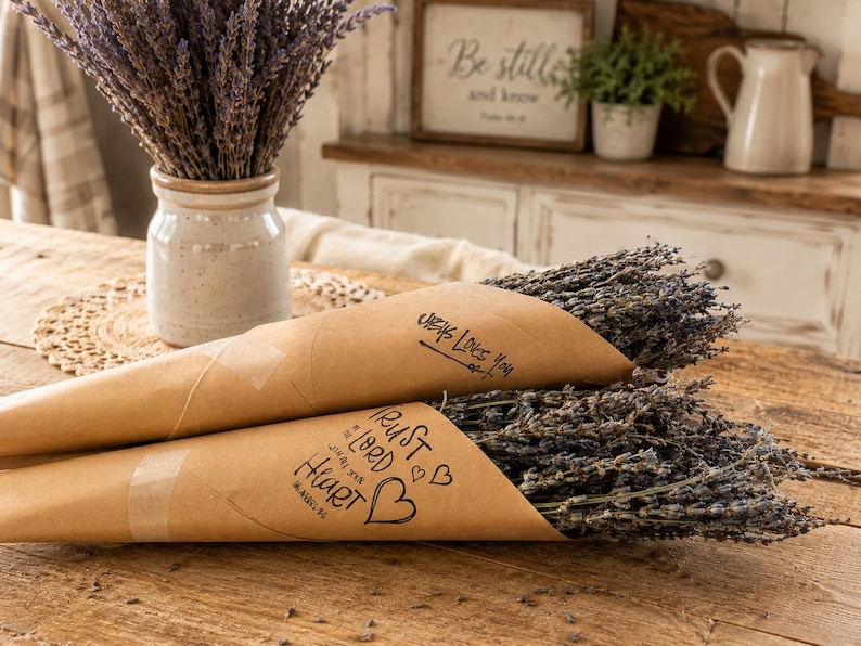 Dried Lavender Bunch | Farmhouse Bouquet, French Lavender, Cottagecore ...
