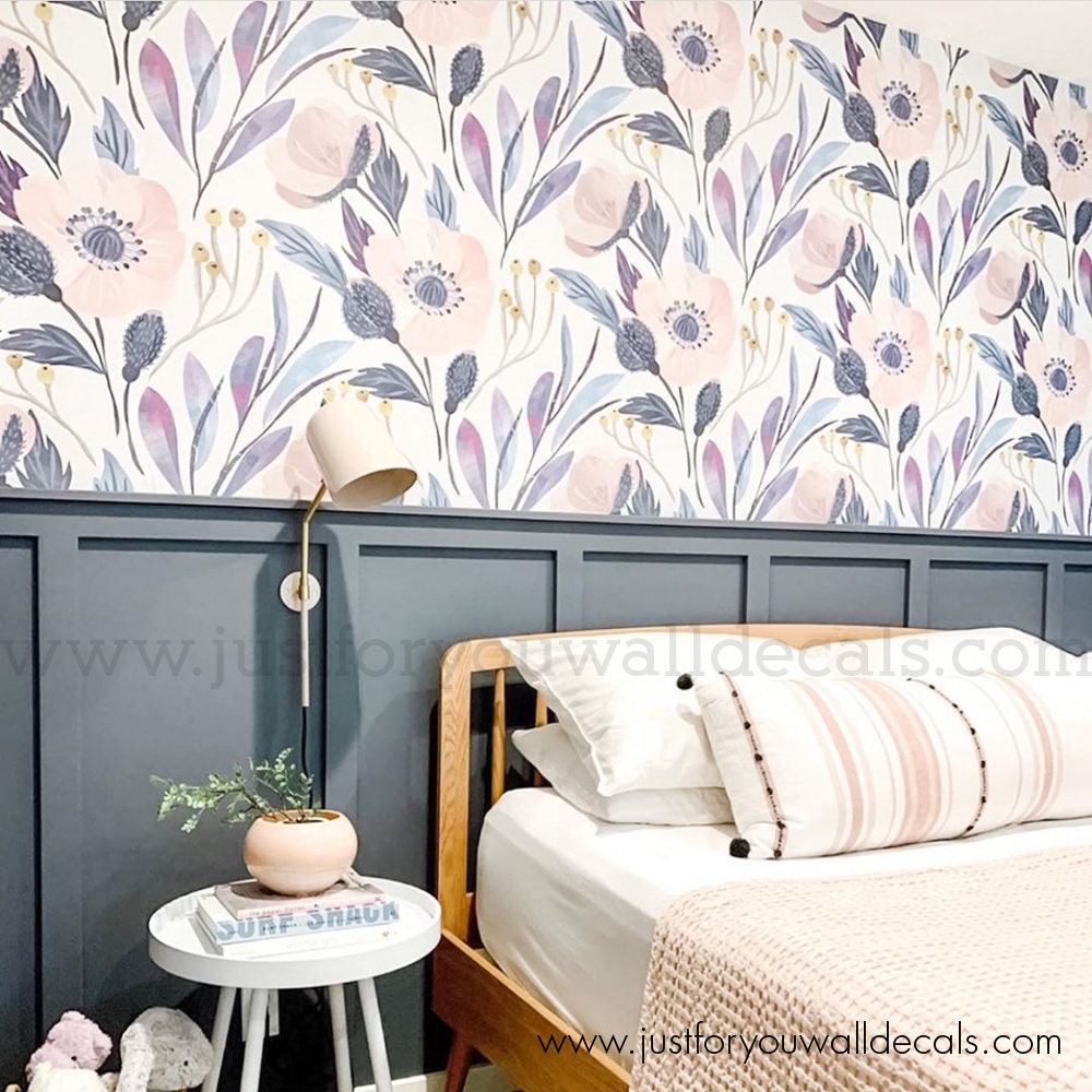 Teen Girl Wallpaper Floral Wallpaper Girls Room Wallpaper - Etsy