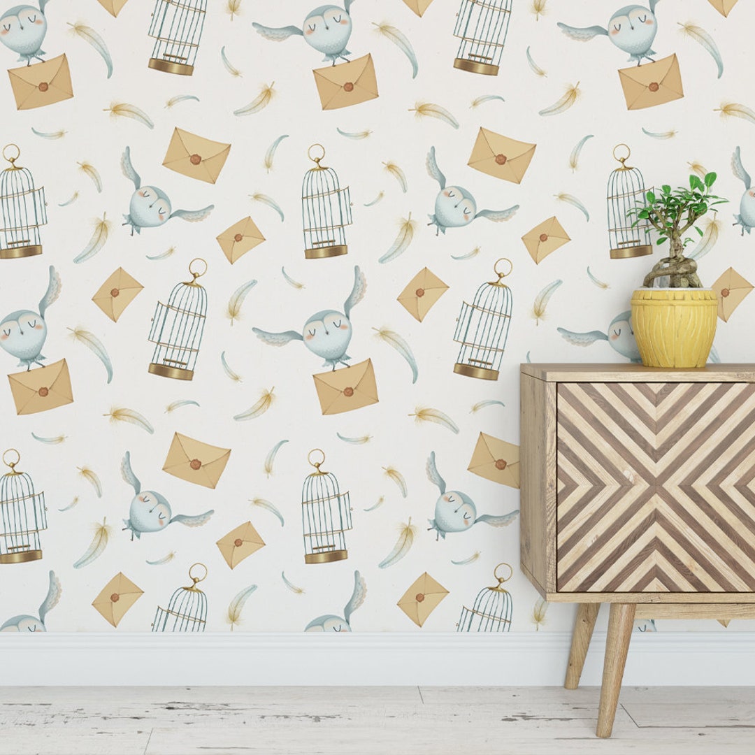 Wizard Harry Mural, Nursery Boy Wallpaper, Peel and Stick Removable ...