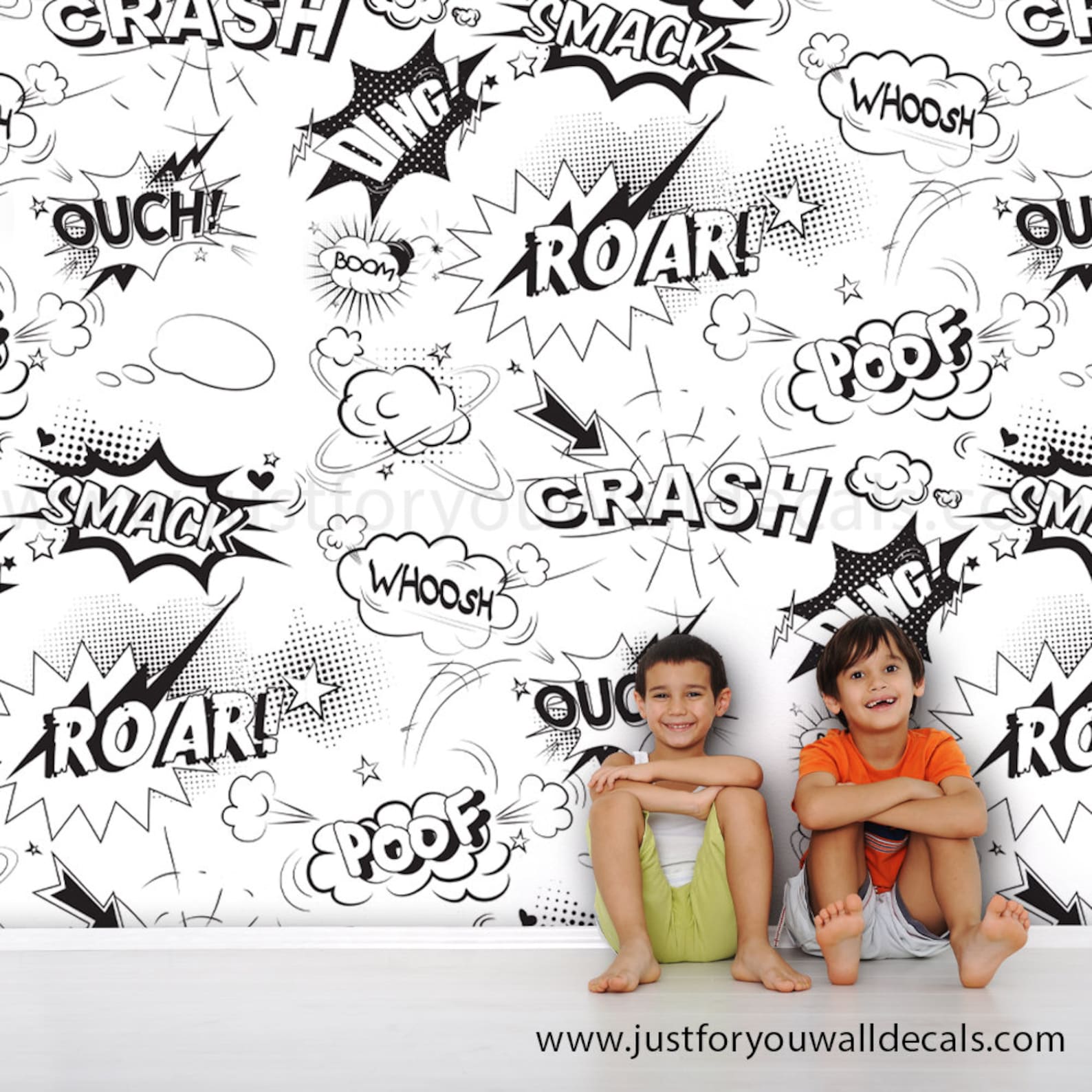 Nursery Wallpaper Boys Comic Wallpaper Wallpaper for Boys - Etsy