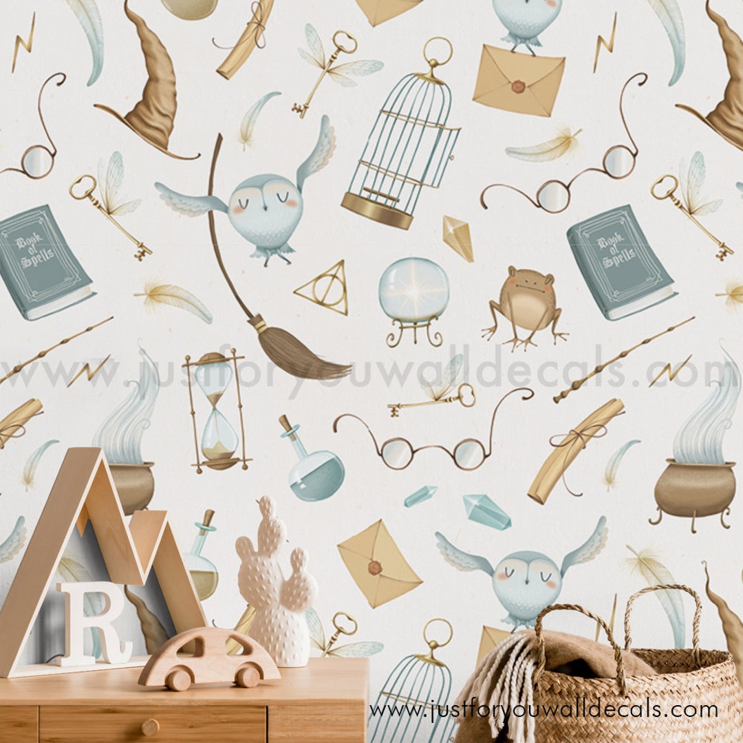 Wizard Harry Wallpaper, Nursery Boy Wallpaper, Peel and Stick Removable ...