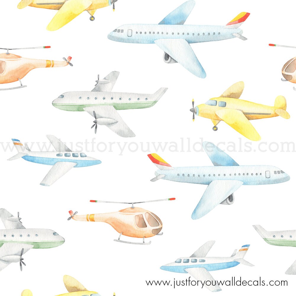 Airplane Wallpaper Nursery Wallpaper Boy Baby Boy Airplane - Etsy