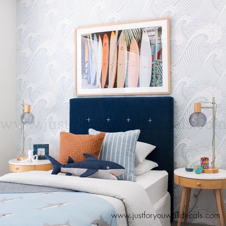 Ocean Waves Wallpaper Peel and Stick Wave Wallpaper Beach | Etsy