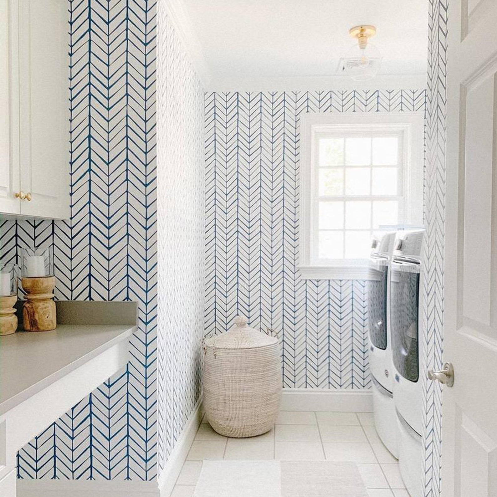 Chevron Wallpaper Pattern Wallpaper Removable Wallpaper - Etsy