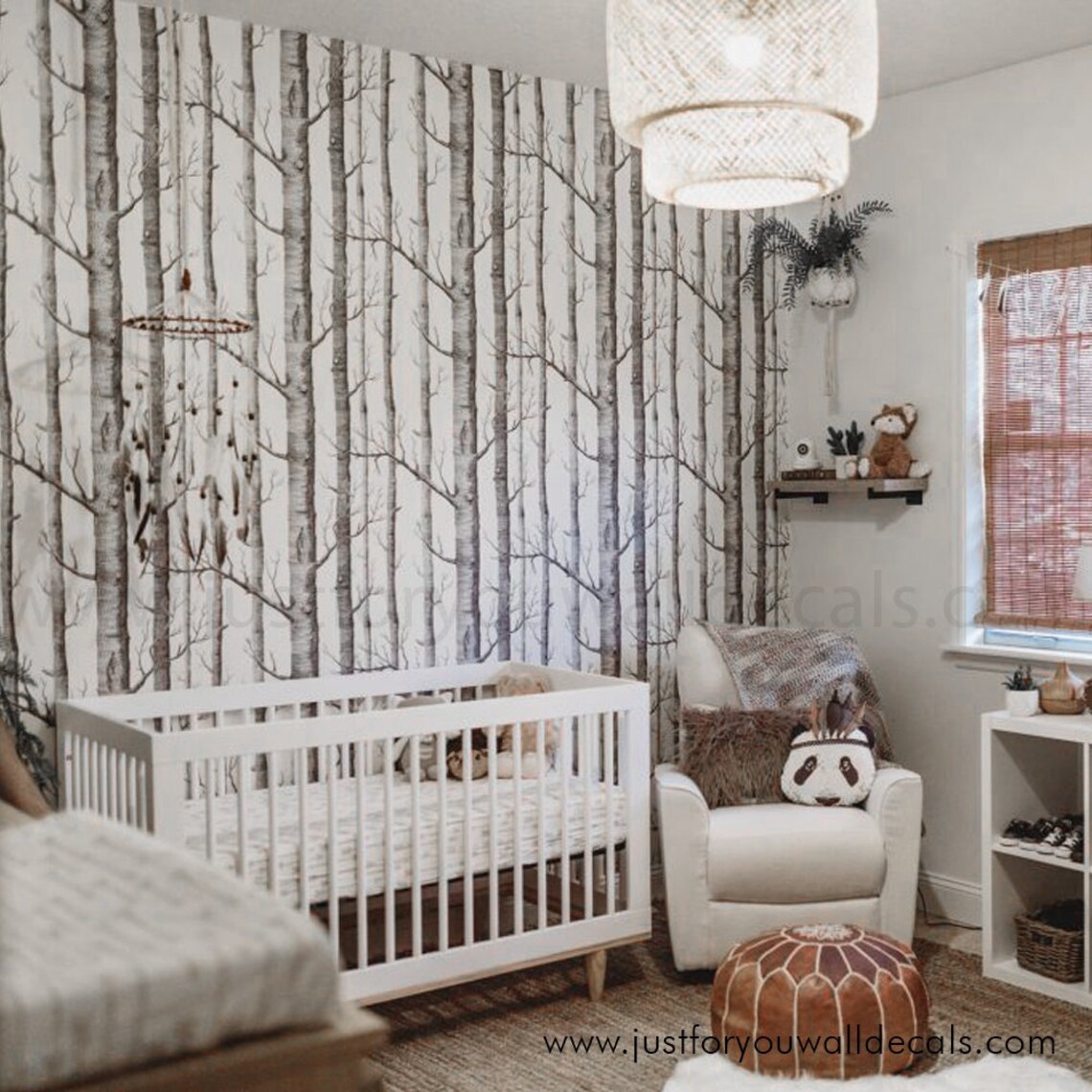 Birch Tree Wallpaper, Nursery Wallpaper, Kids Wallpaper Forest ...