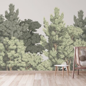 Tree Wallpaper Wall Mural, Forest Wallpaper Mural, Nature Landscape ...
