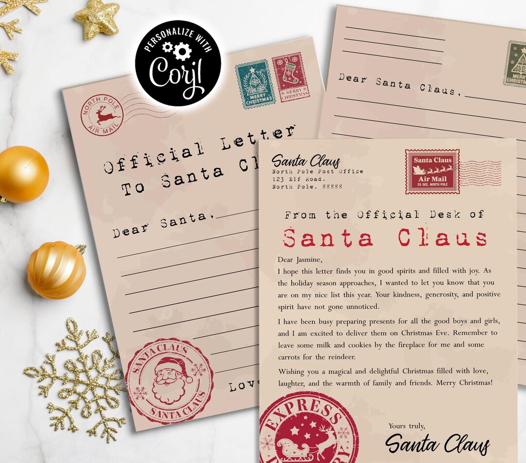 Printable Letter to Santa Bundle | Santa Letter DIY | Kids Christmas ...