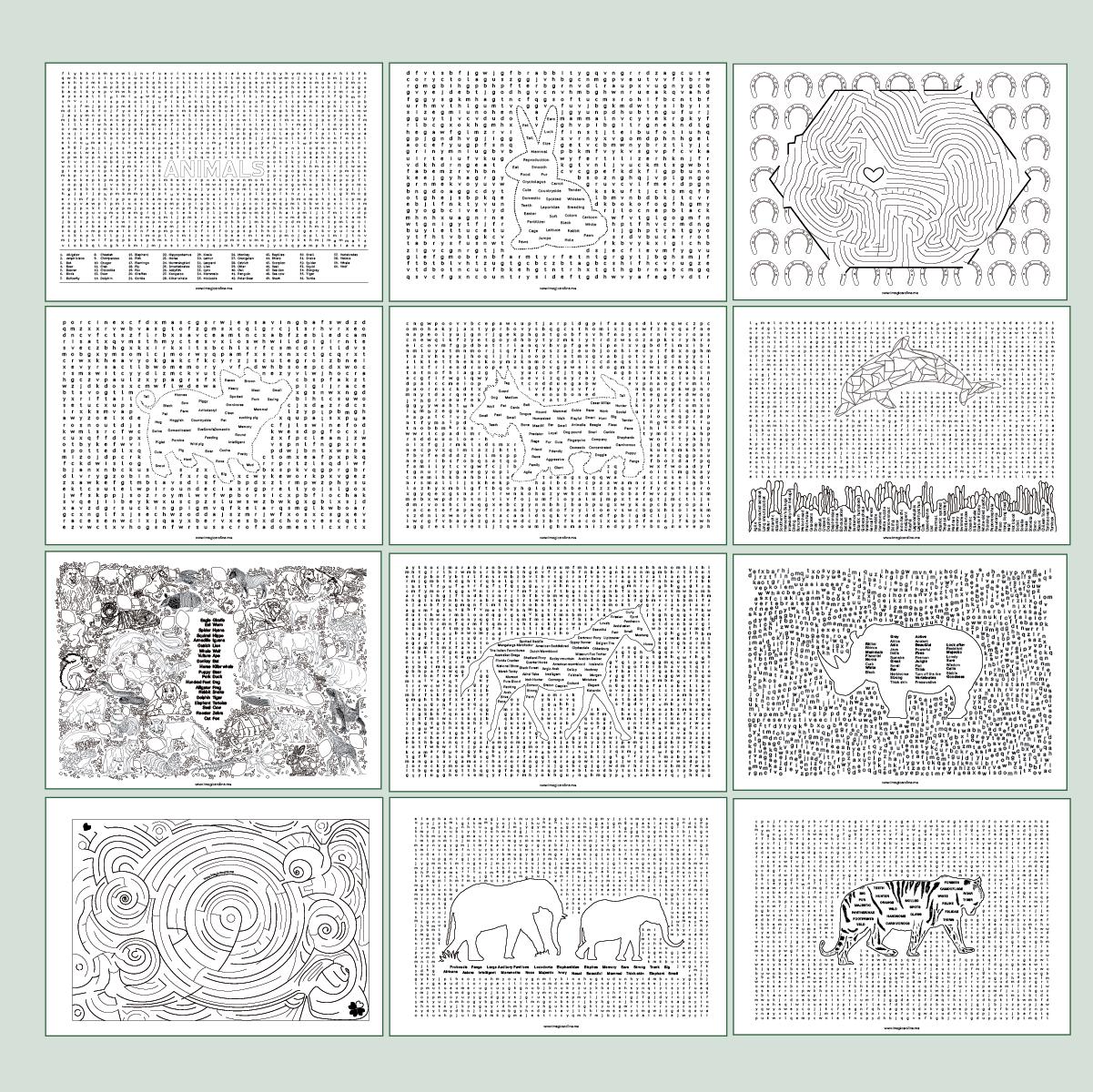 Animal Alphabet Adventure: English Word Search - (suitable for Ages 7 ...