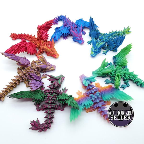 Articulated Dragon With Wings - Etsy