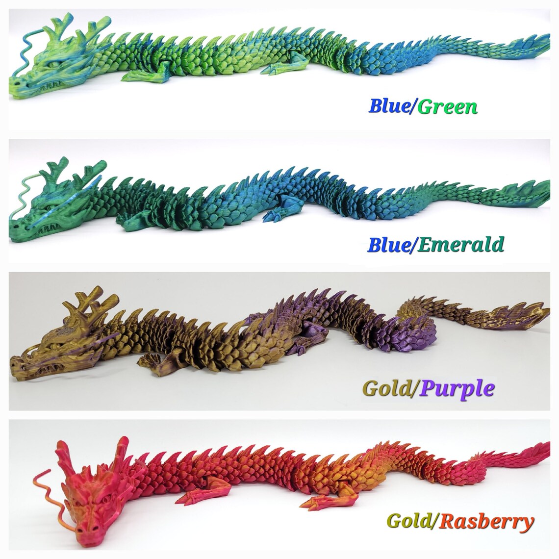 Articulated 3D Printed Dragon Flexi Dragon Fidget Toy - Etsy