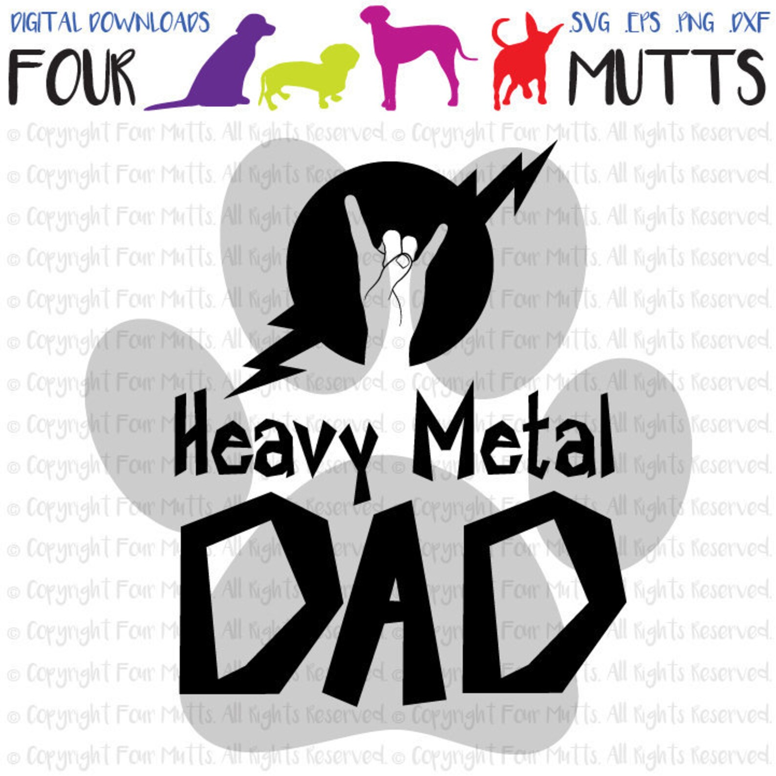 Heavy Metal Dad | | SVG DXF EPS Png Cut Files Quote Cut File Cricut ...