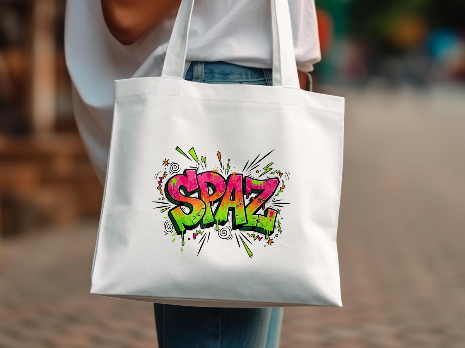 SPAZ PNG - Graffiti Style - Neon Street Art Comic Style Design - Etsy UK