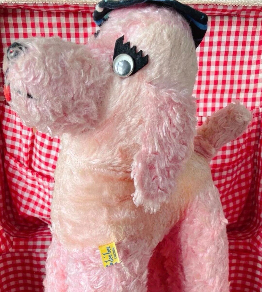 Reduced!vintage Pink Stuffed Poodle Plush Toy - Etsy