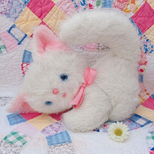 Vintage Stuffed Cat - Etsy