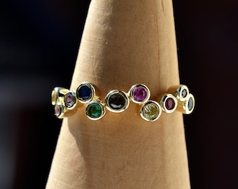 Multi Band Cz Ring | Etsy