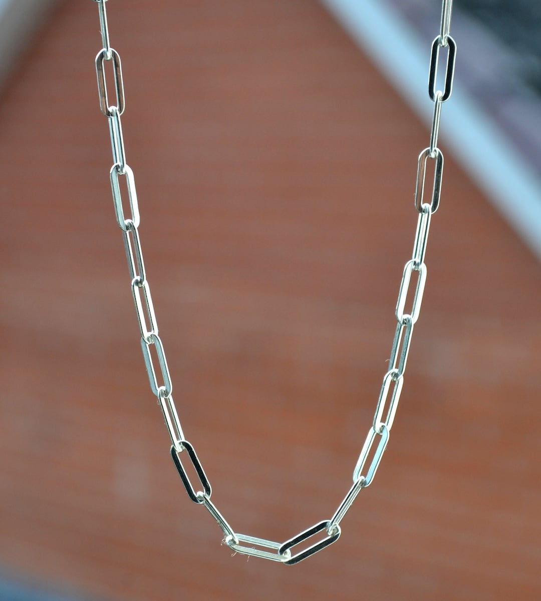 Sterling Silver 925 10mmx3mm Wide Paper Clip Chain Necklace 18 Inch or ...