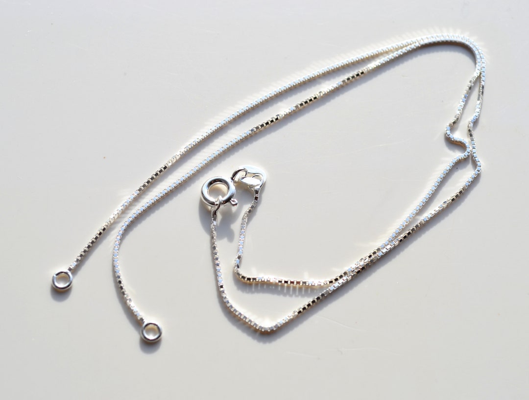 Sterling Silver 925 Multiple Length Box Chains With Split in the Middle ...