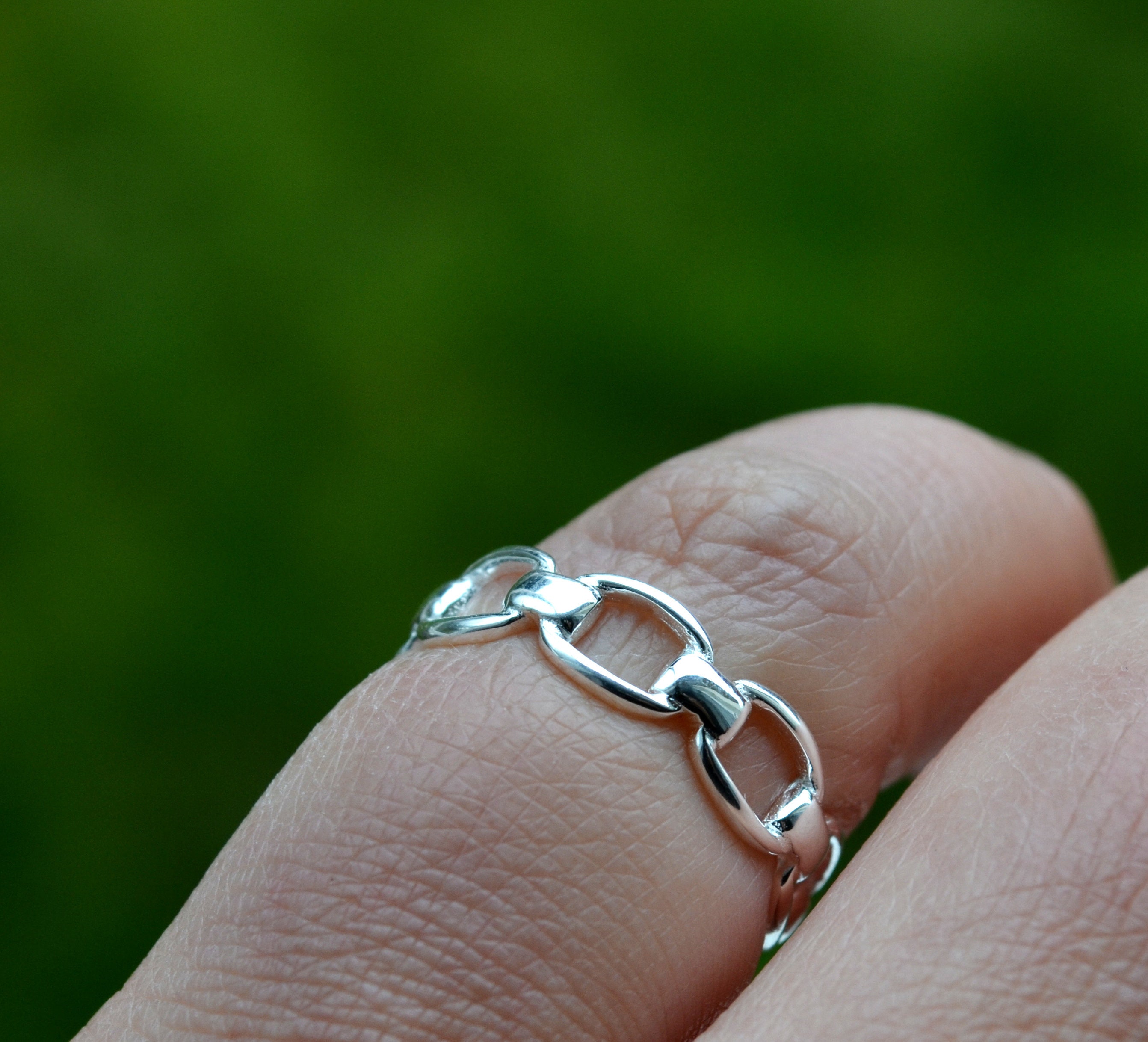 Sterling Silver 925 Interlocking Chain 5mm Wide Link Open | Etsy