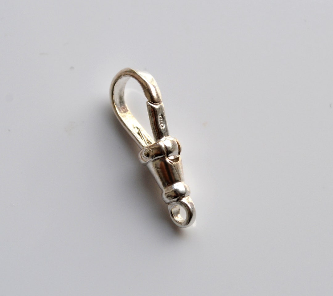 Sterling Silver 925 13mm 17mm or 21mm Albert Fix Top Chain Clasp, Fixed ...