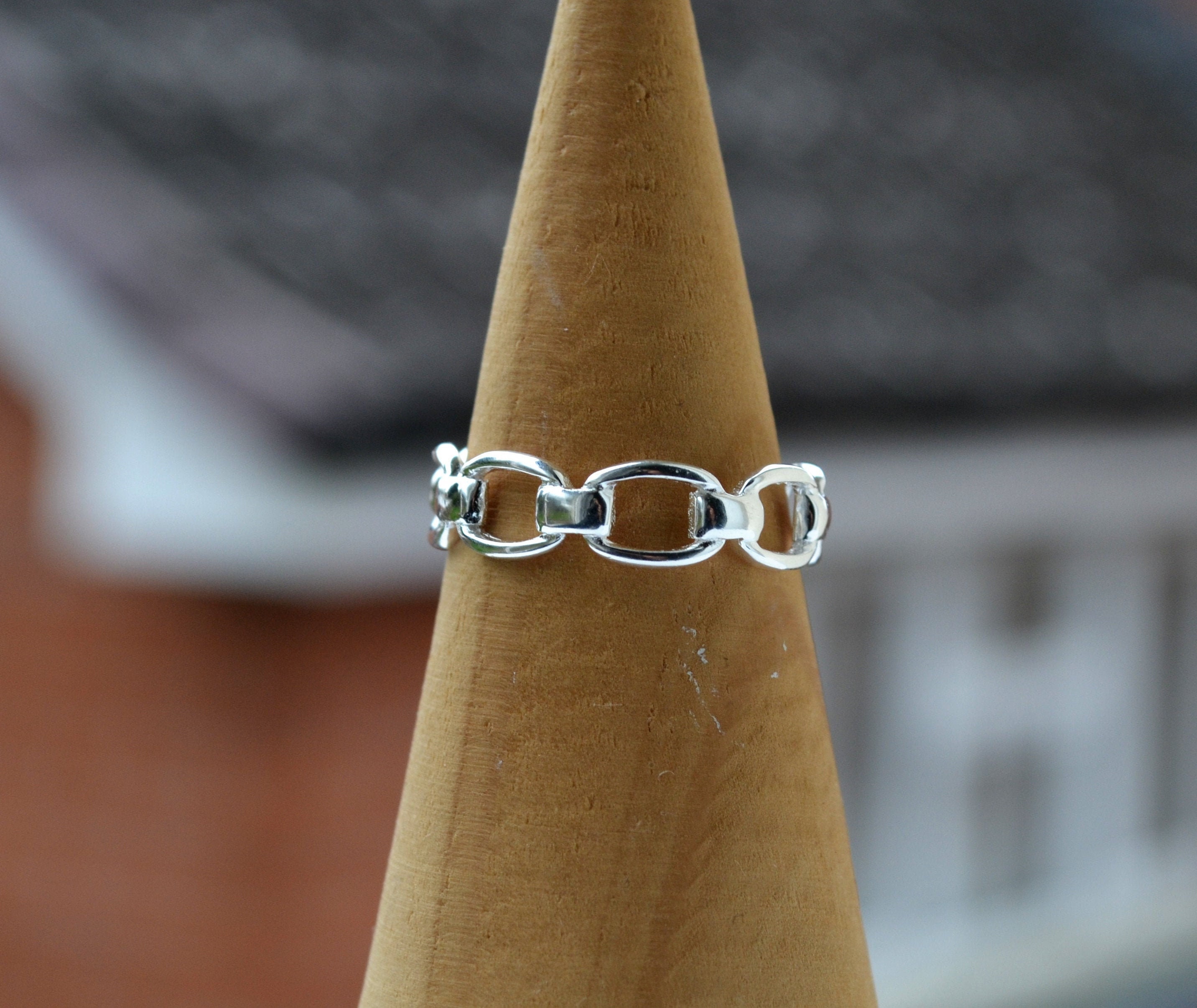 Sterling Silver 925 Interlocking Chain 5mm Wide Link Open | Etsy