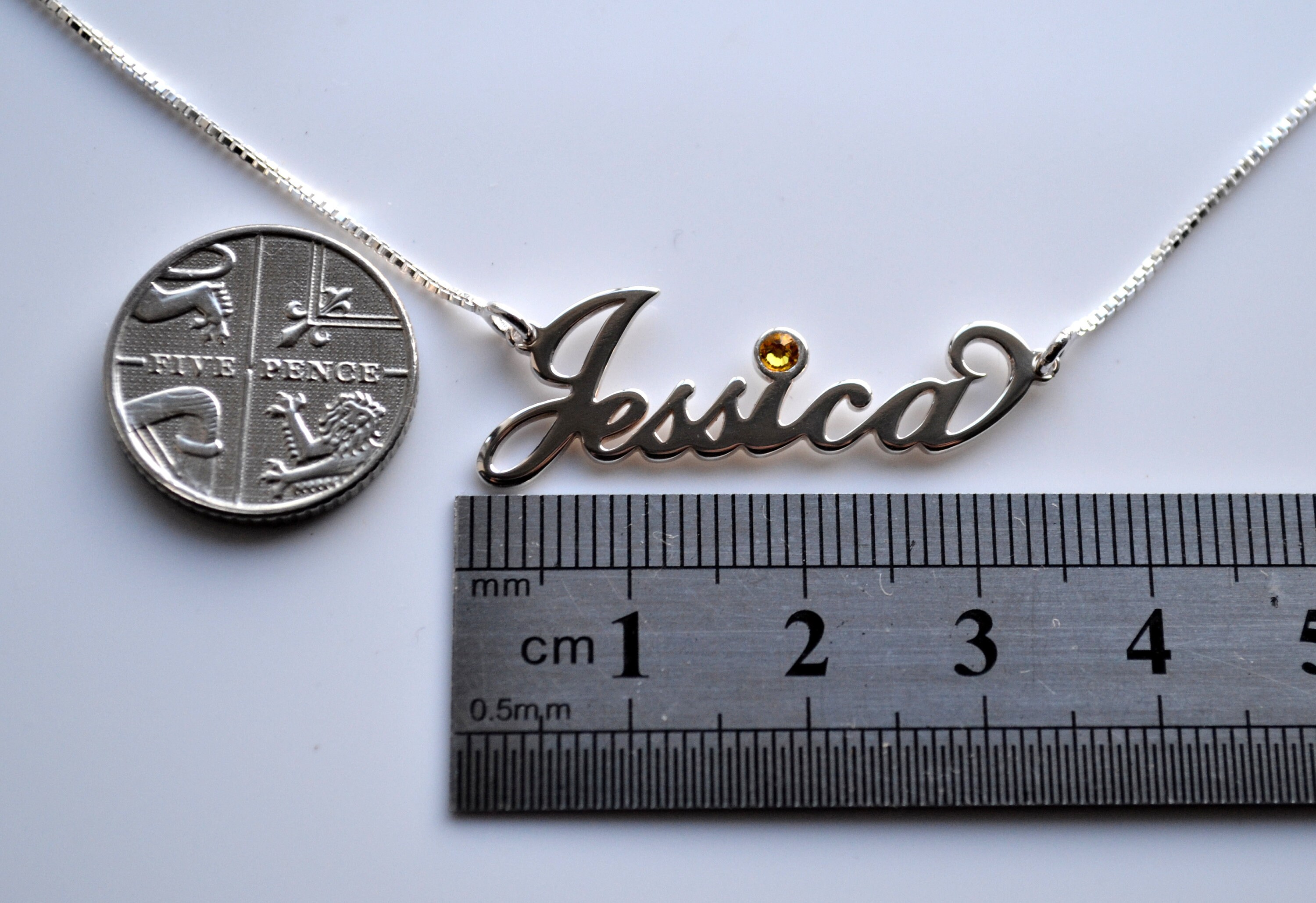 Sterling Silver 925 Personalised Carrie Font Any Name | Etsy UK