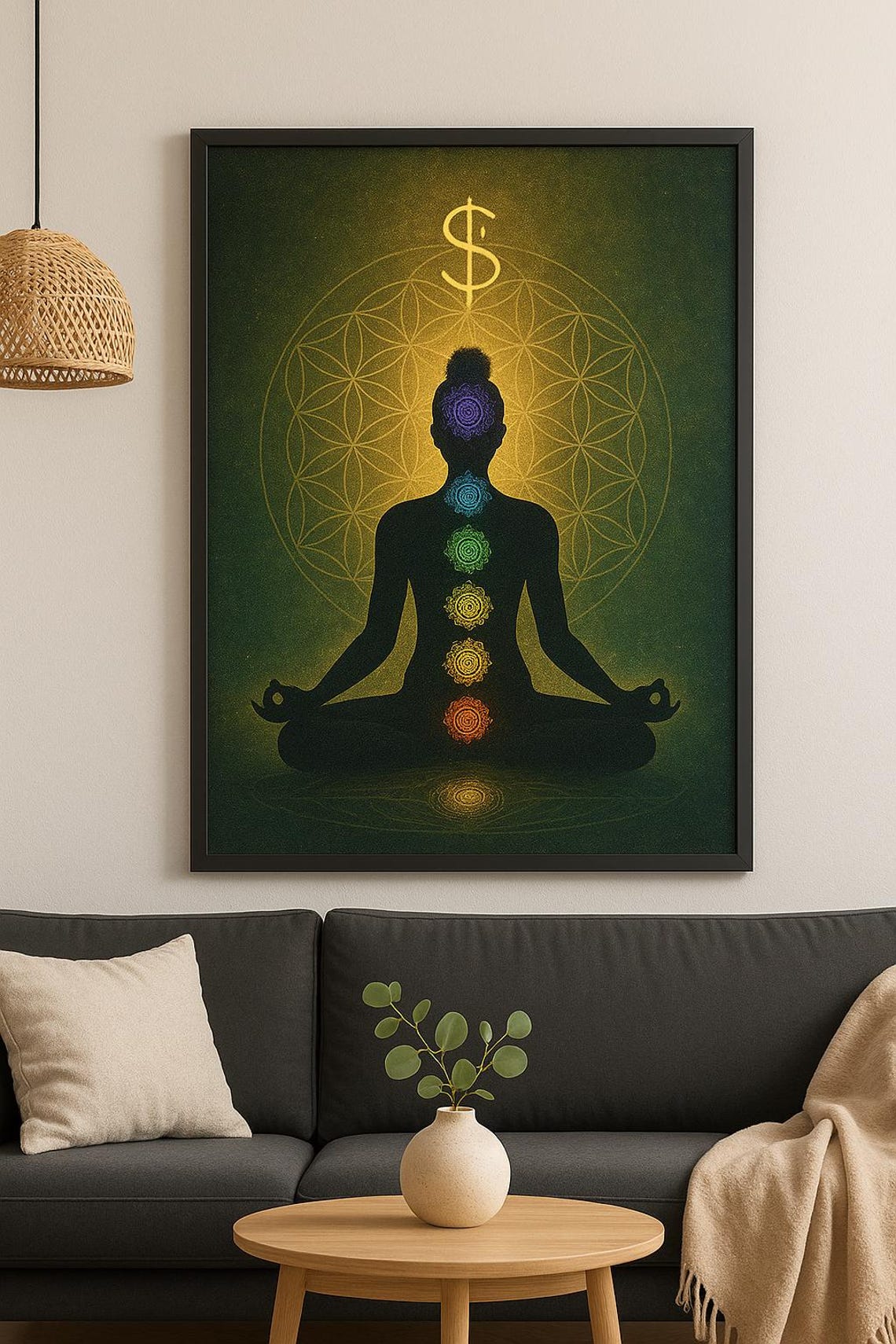 Chakra Meditation Wall Art Printable | Abundance & Wealth Sigil ...