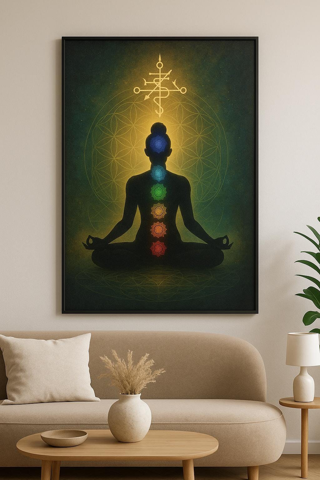 Chakra Meditation Wall Art Printable | Abundance & Wealth Sigil ...